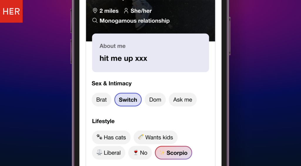 Launching Sex Intimacy And Kink Preferences To Profiles On Her Her